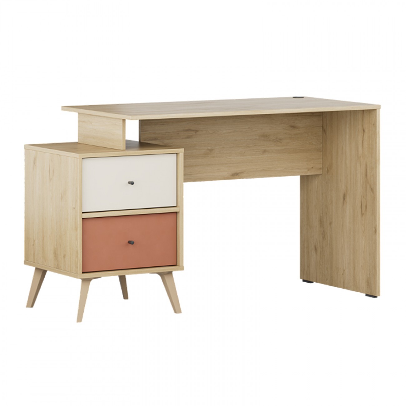 Γραφείο εργασίας Terra Megapap χρώμα florida oak 129x55x75εκ., GP009 ...