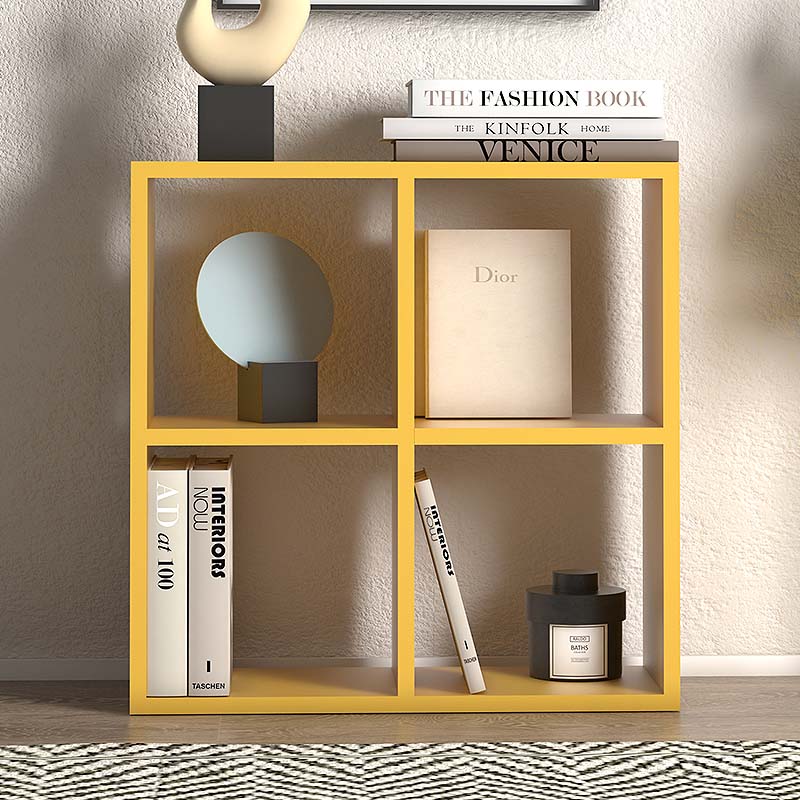 Cube Megapap melamine bookcase in yellow color 60x23x60cm. cyprus