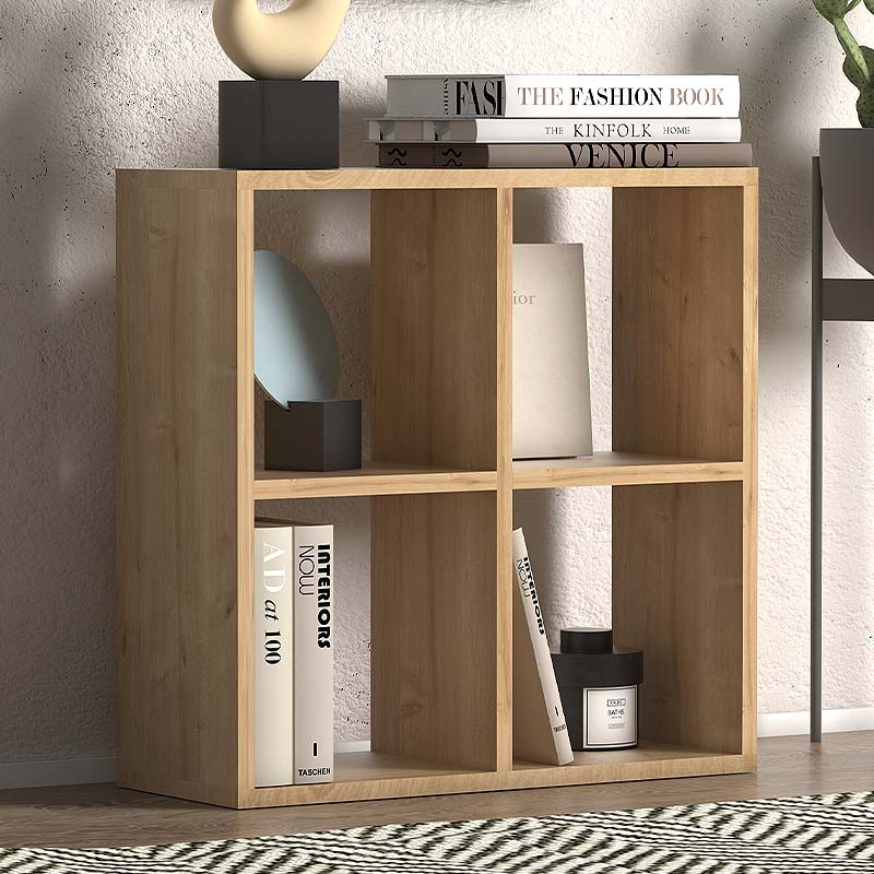 Cube Megapap melamine bookcase in pine oak color 60x23x60cm. cyprus