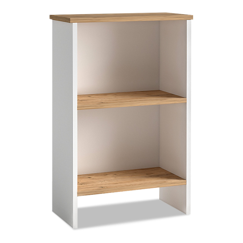 Flora Megapap melamine bookcase in white - oak 52x25x80cm. cyprus
