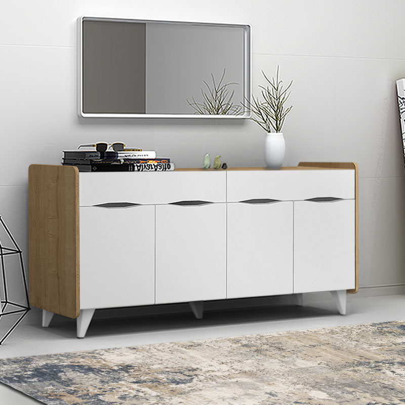 Sila Megapap melamine buffet in white - sonoma color 140x45x72cm. cyprus