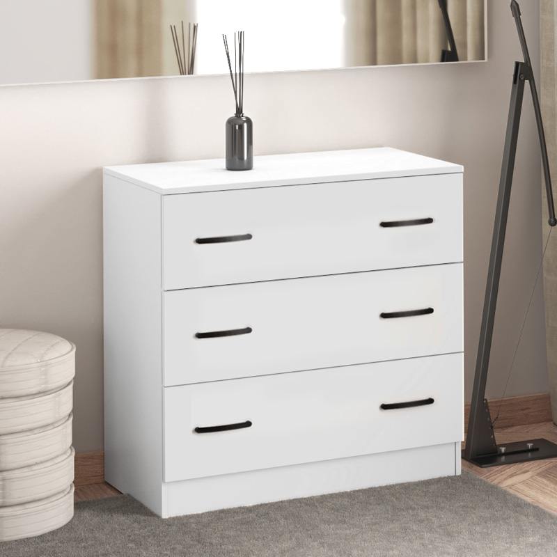 Frida Megapap melamine chest of drawers in white color 80x44x80cm. cyprus