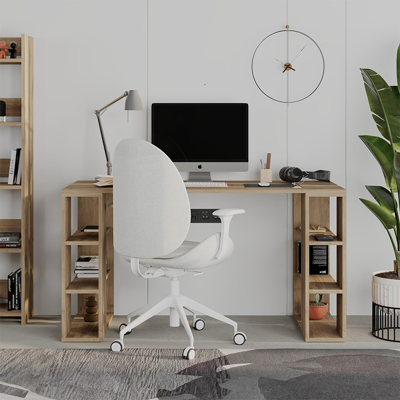 Colmar Megapap melamine desk in light brown color 140x60x75cm cyprus