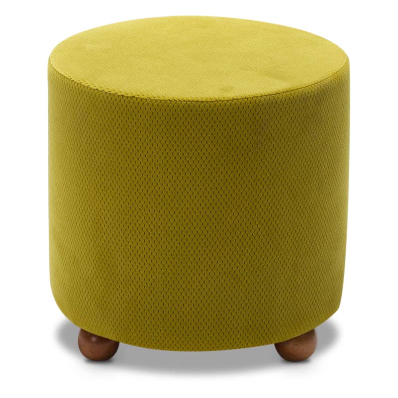 Mario Megapap fabric stool in olive color 40x40x40cm. cyprus